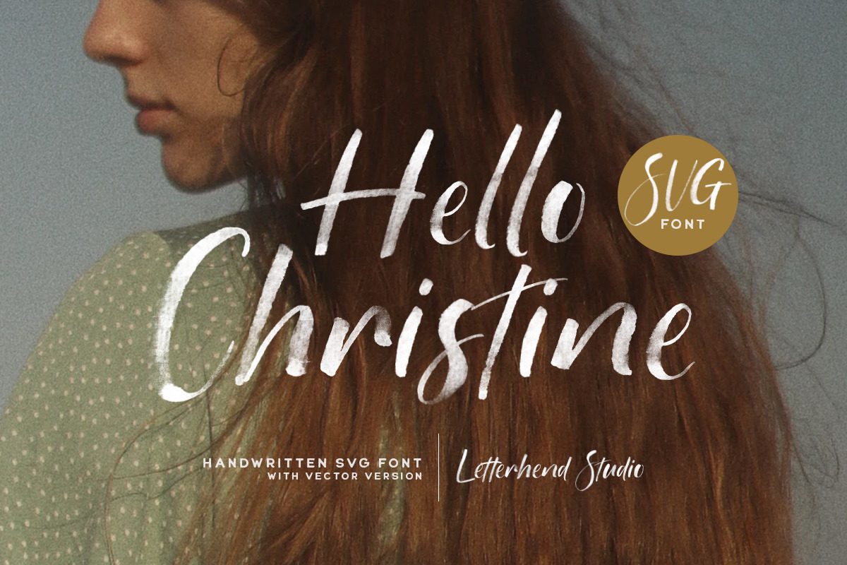 Hello Christine - SVG Font, a Font by Letterhend Studio