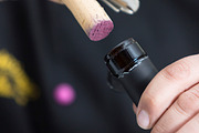 cork opening of a wine bottle, a Food & Drink Photo by Click and Photo