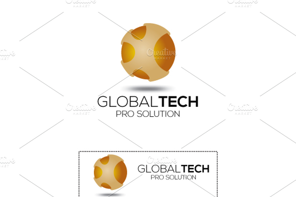 Global Technology Logo, a Branding & Logo Template by Zia Grfx