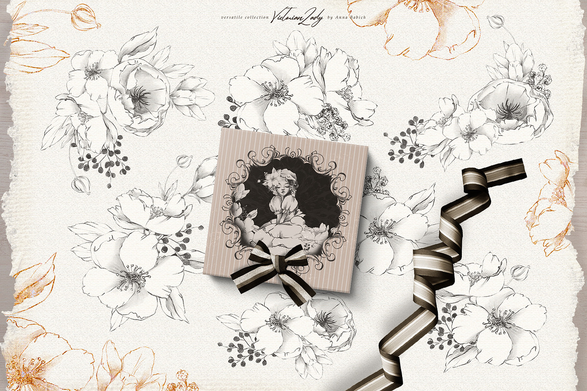 Victorian Lady Versatile Collection, a Decorative Illustration by Anna ...