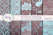 Autumn Paisley Scrapbook Papers | Graphic Patterns ~ Creative Market