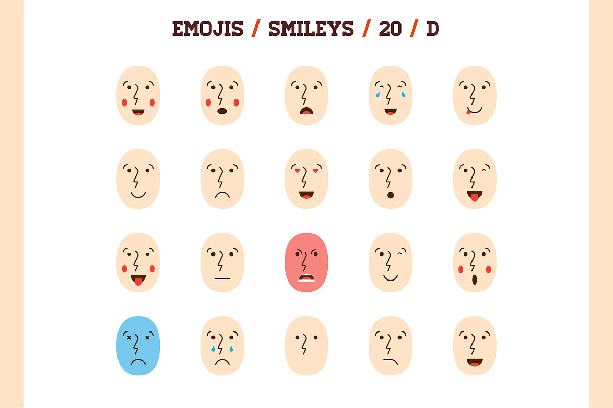 100 Emoji & Smiley Bundle Pack Vol 1, a Food Illustration by Ckybe's Corner
