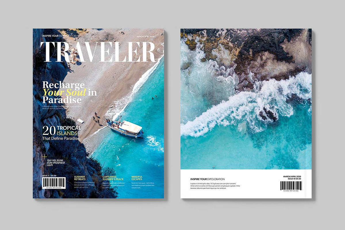 Traveler Magazine Letter Template, a Magazine Template by BrandPacks