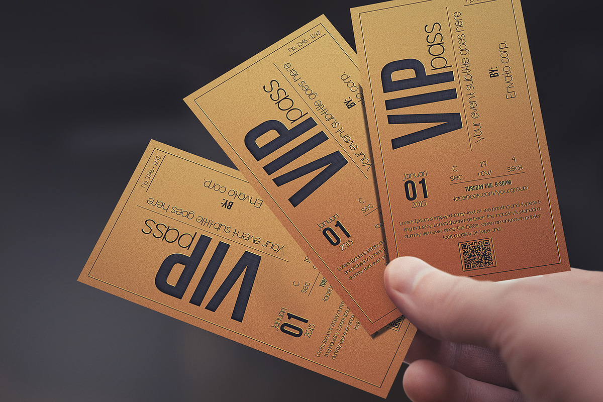 Multipurpose VIP PASS card, a Card Template by Tzochko