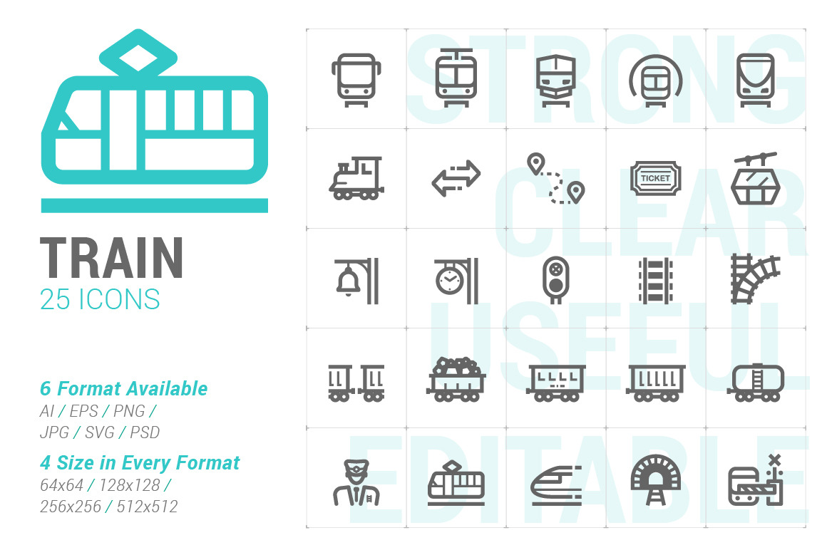 Train Mini Icon, an Outline Icon by WORAKAMON Design Studio