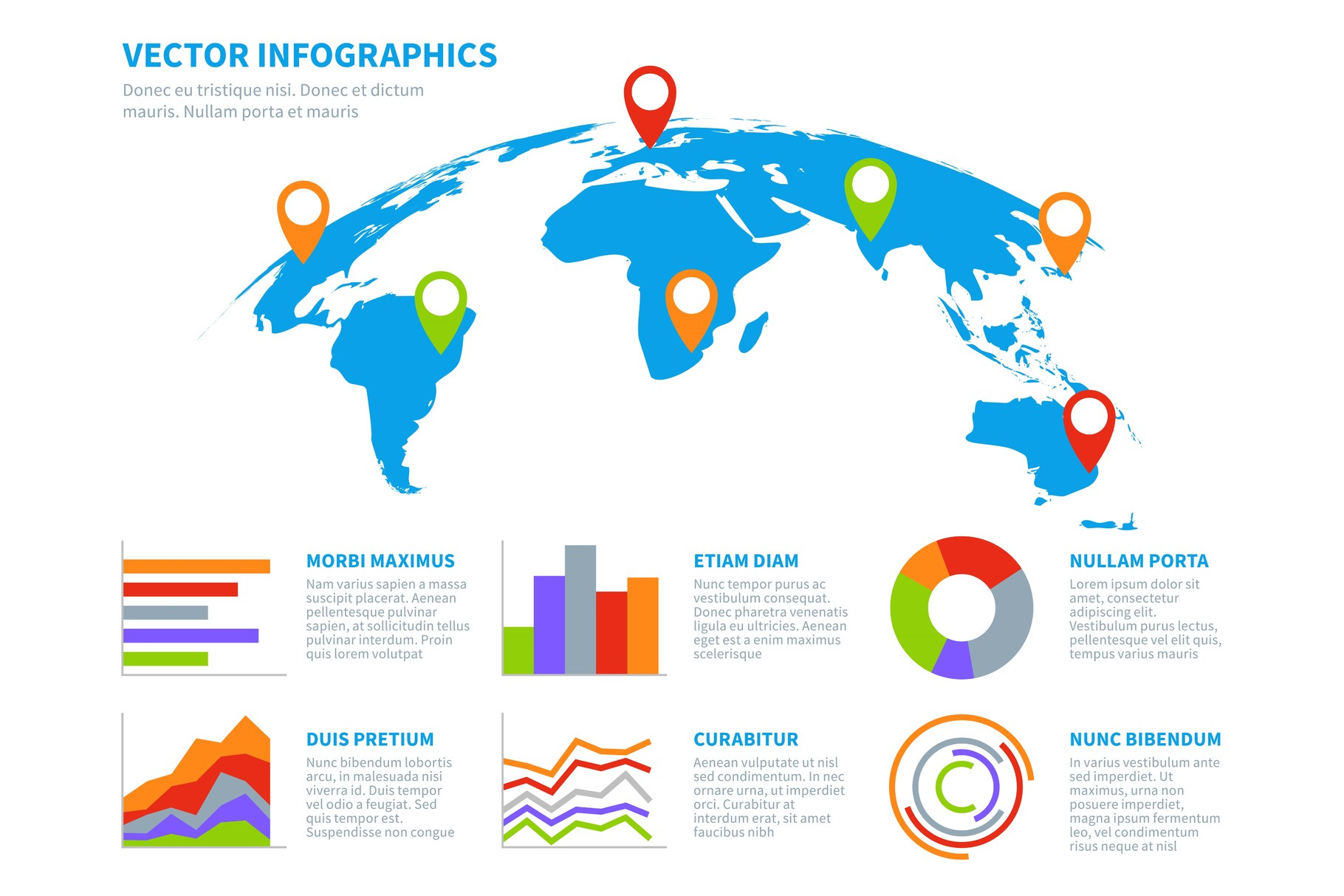 3d globe infographics. World map, a Technology Illustration by YummyBuum