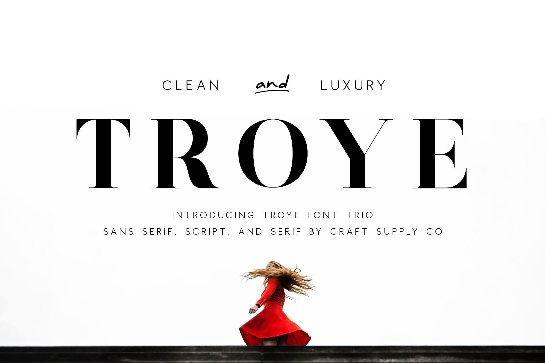Troye Font Trio - Clean & Luxury, a Serif Font by Craft Supply Co.