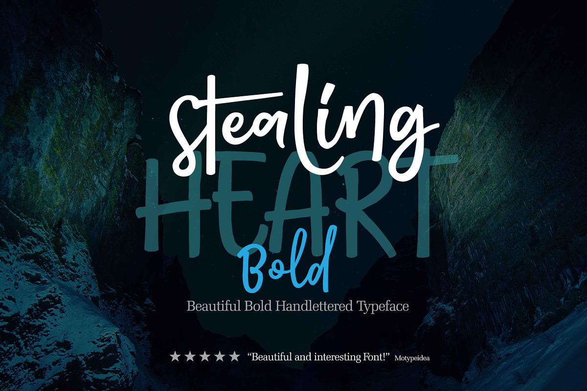 STEALING HEART BOLD, a Script Font by Olexstudio