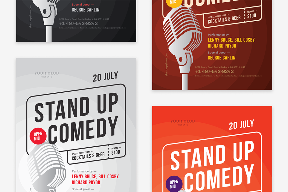 Standup Event Poster Template, a Flyer Template by EDT.Graphics