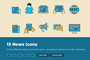 15 News Icons, an Icon by Creative VIP