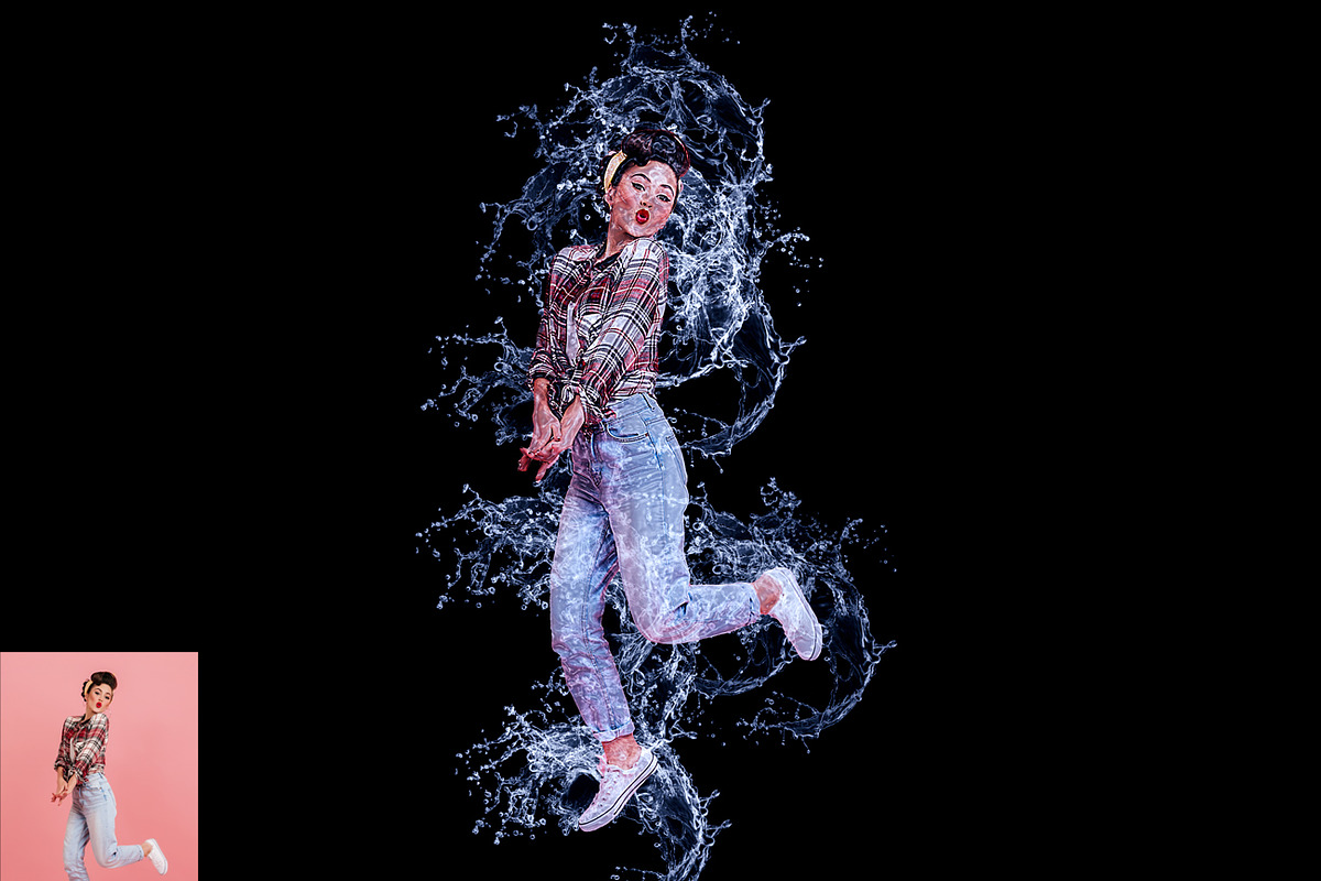 Water Splash Photoshop Action, an Action Add-On by Studio Retouch