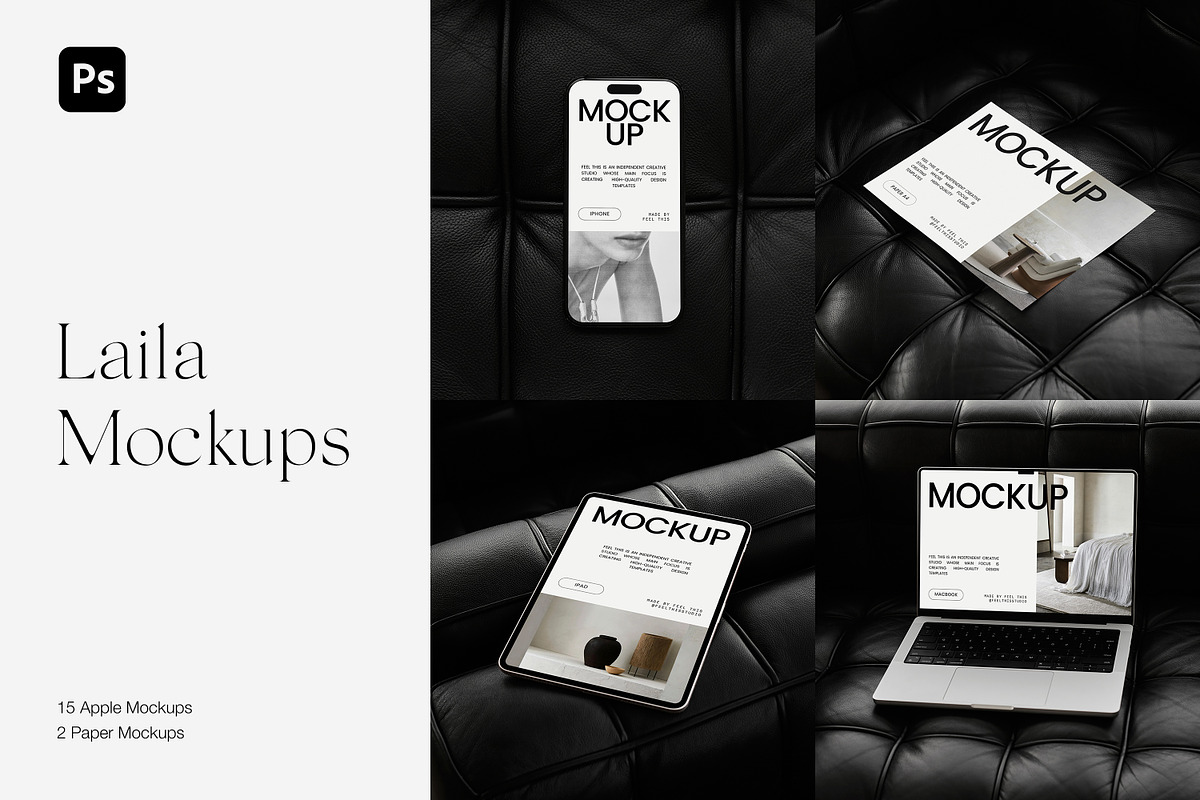 MacBook iPhone iPad Mockups Download