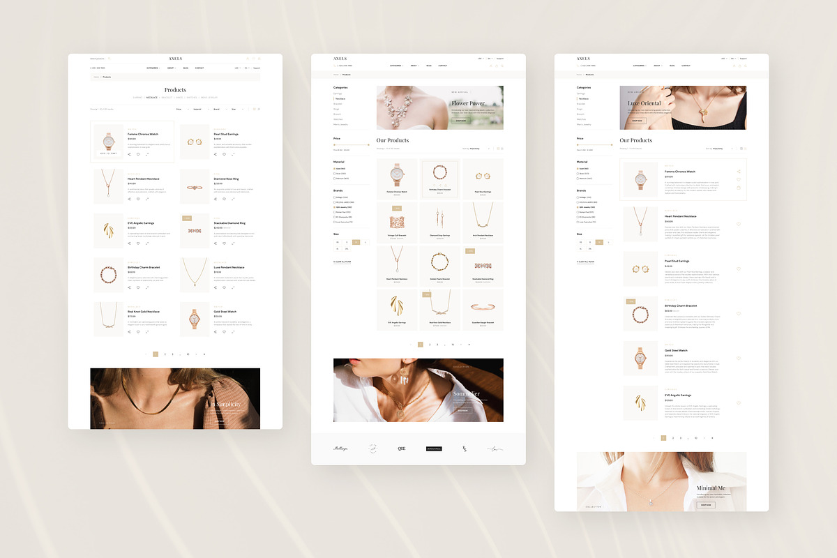 Jewelry E-Commerce Website UI Figma, an UI Kit Template by peterdraw