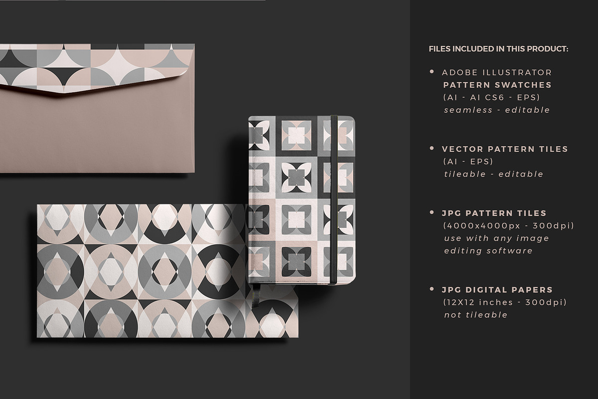 Geometric Play Patterns + Tiles, a Pattern Graphic by Youandigraphics