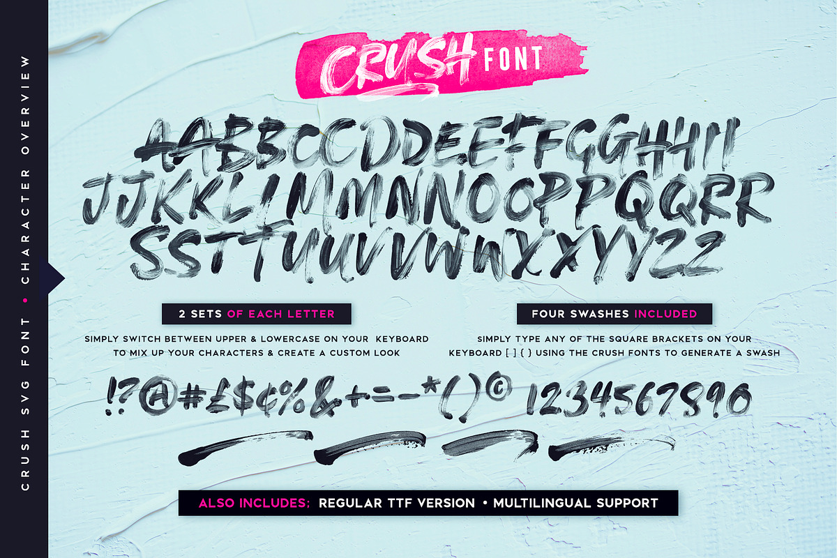 CRUSH SVG Font, a Font by Sam Parrett