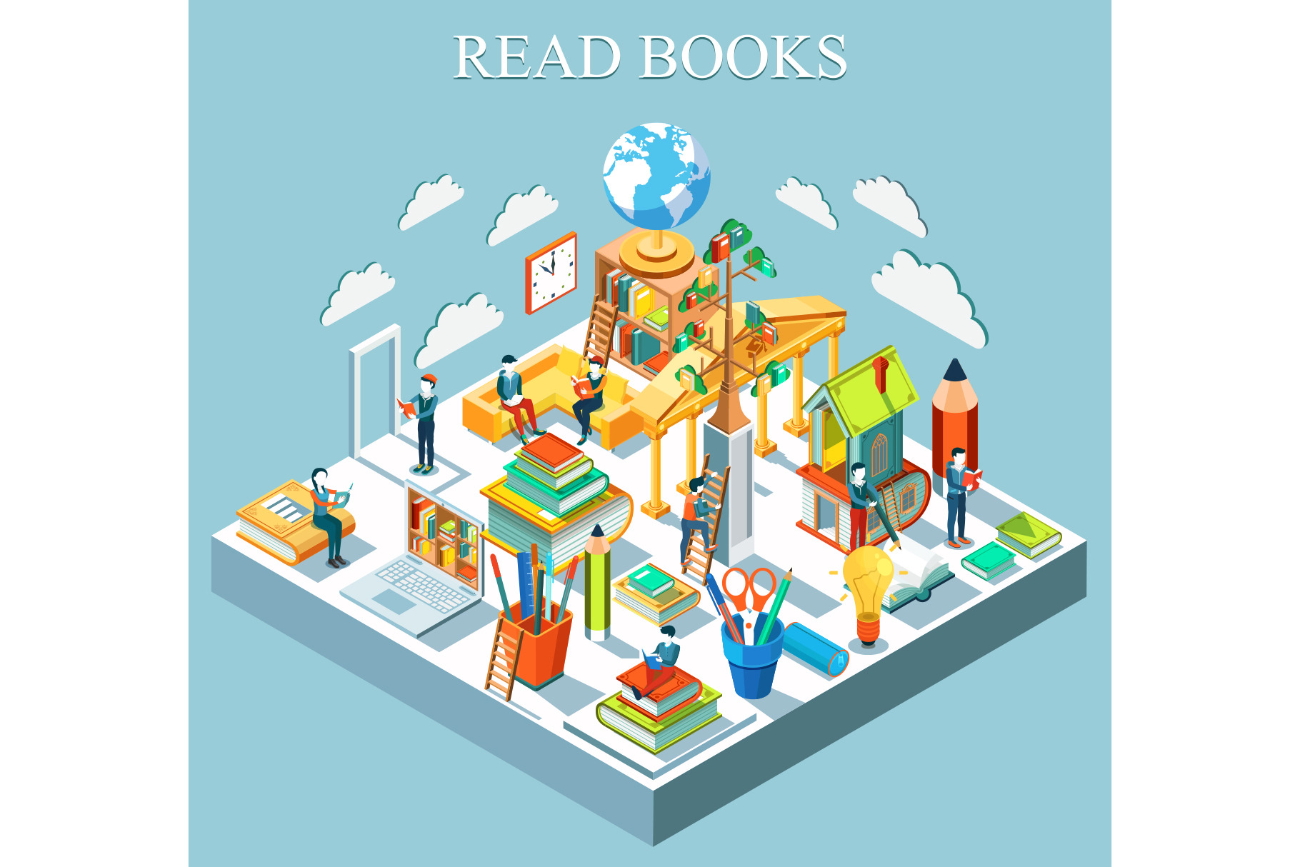 The concept of learning, an Education Illustration by Yayasya