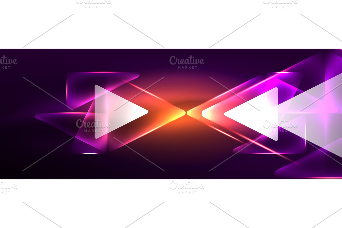 Vibrant Geometric Neon Shiny Line, an Illustration by antishock
