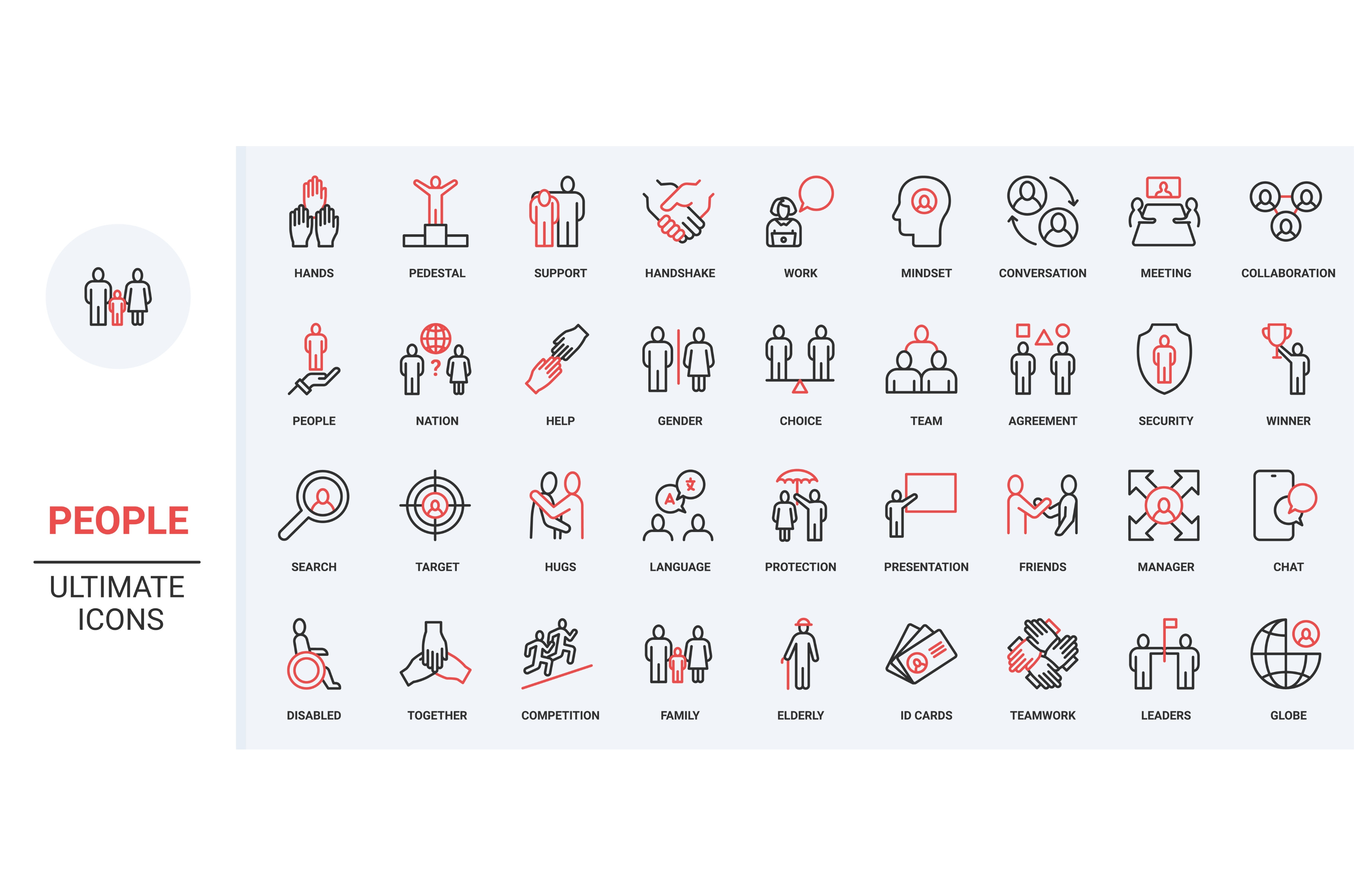 People person community family icons, an Object Illustration by Lemberg ...