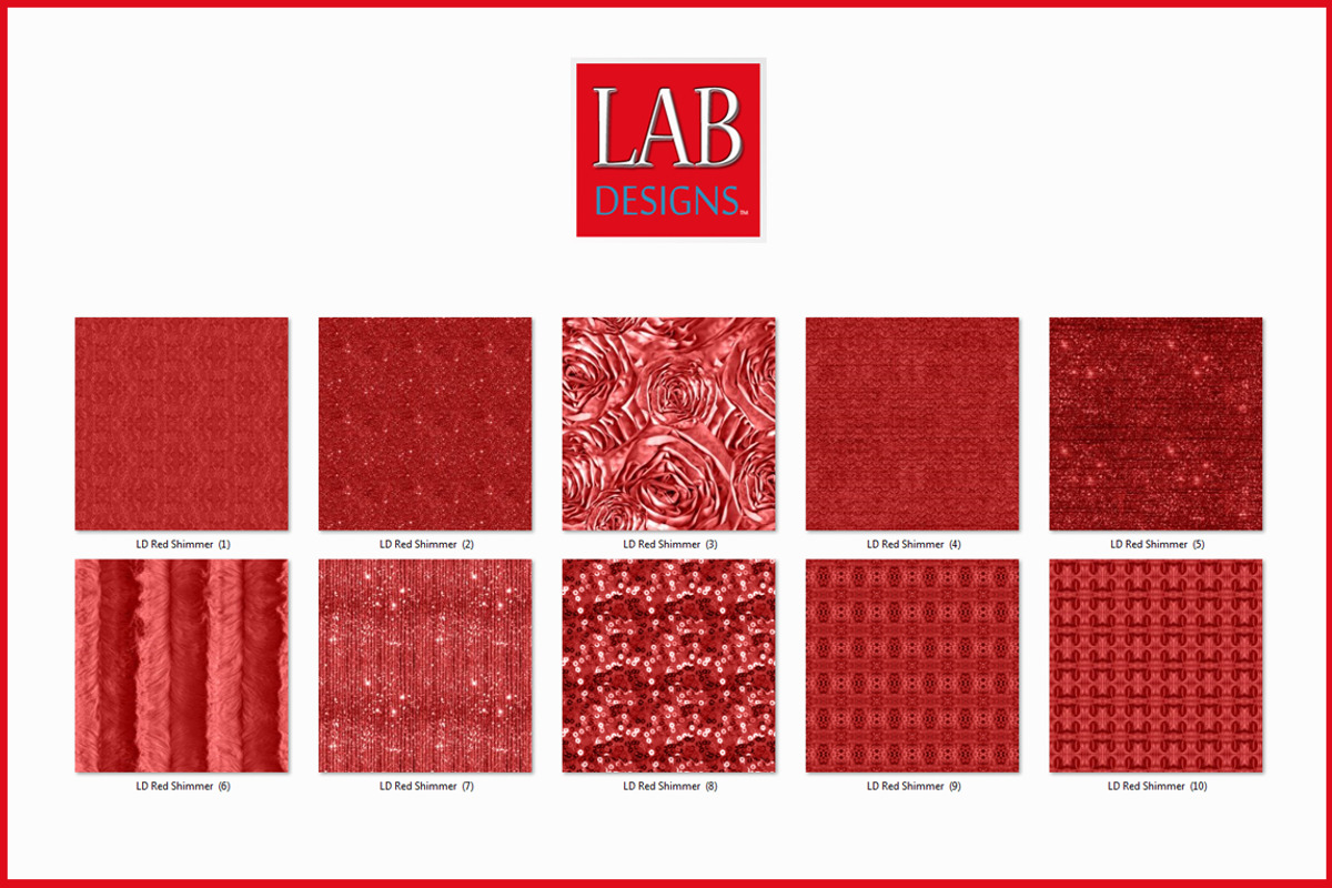10 Seamless Red Shimmer Textures, a Texture Graphic by Lab Designs