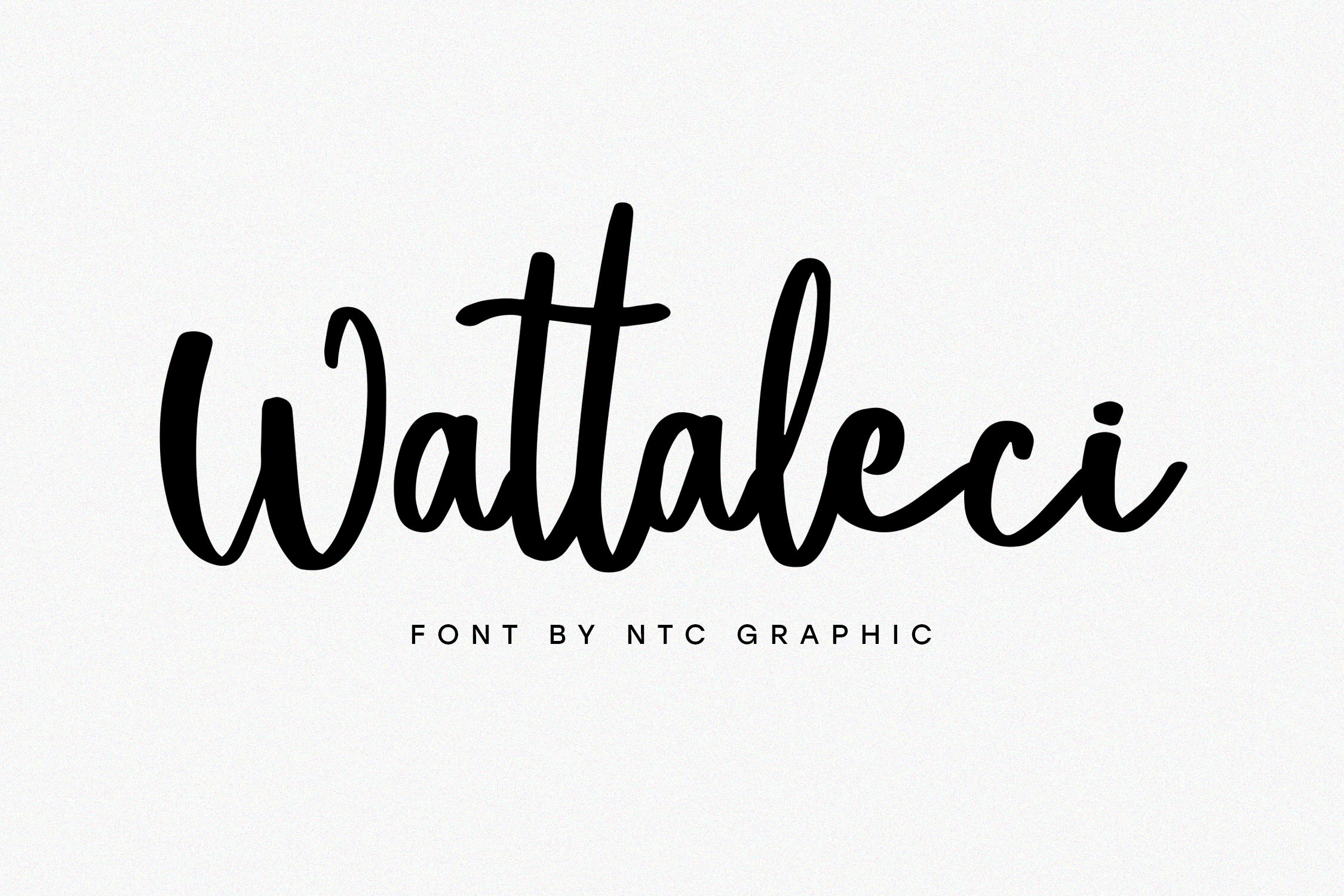 Wattaleci Brush Script Font, a Script Font by NTC Graphic | Creative Market