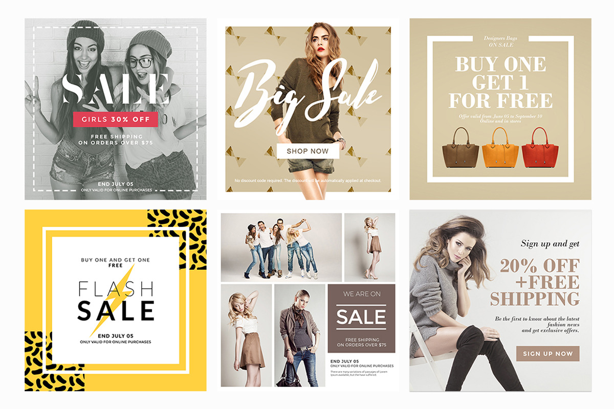 100 Multipurpose Instagram Templates, a Social Media Template by eamejia