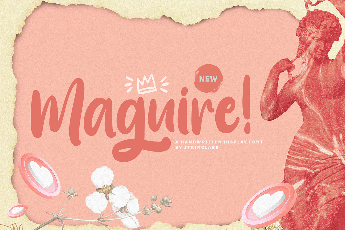 Maguire - Handwritten Font, a Script Font by StringLabs