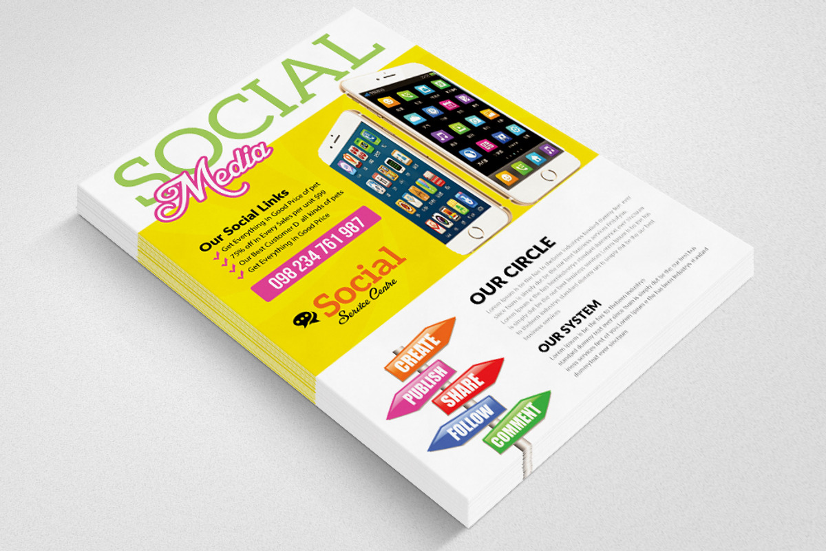 Social Media Flyer, a Flyer Template by Design Up