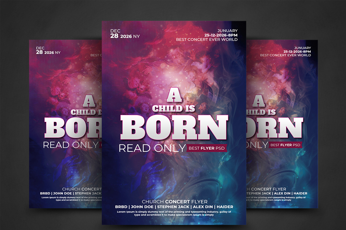 Church Flyer Template Service, Anniv, a Flyer Template by AfzaalGraphics