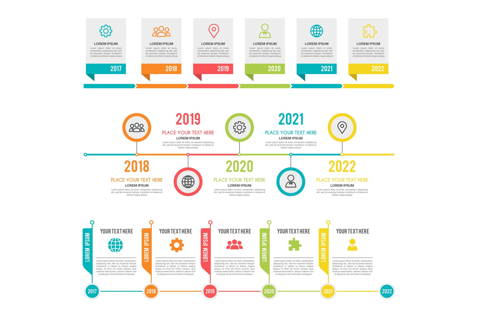 Timeline. Workflow or process, a Work Illustration by YummyBuum