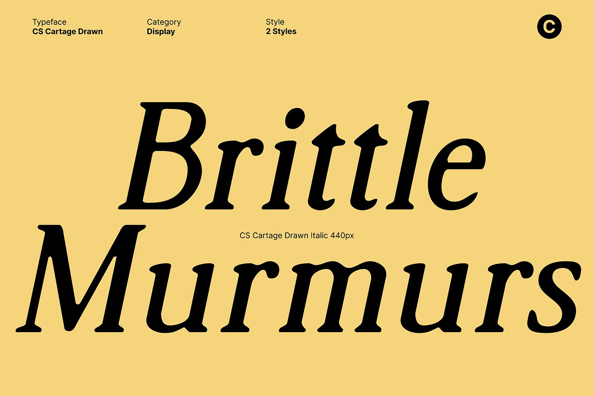 CS Cartage Drawn–Vintage Display Font