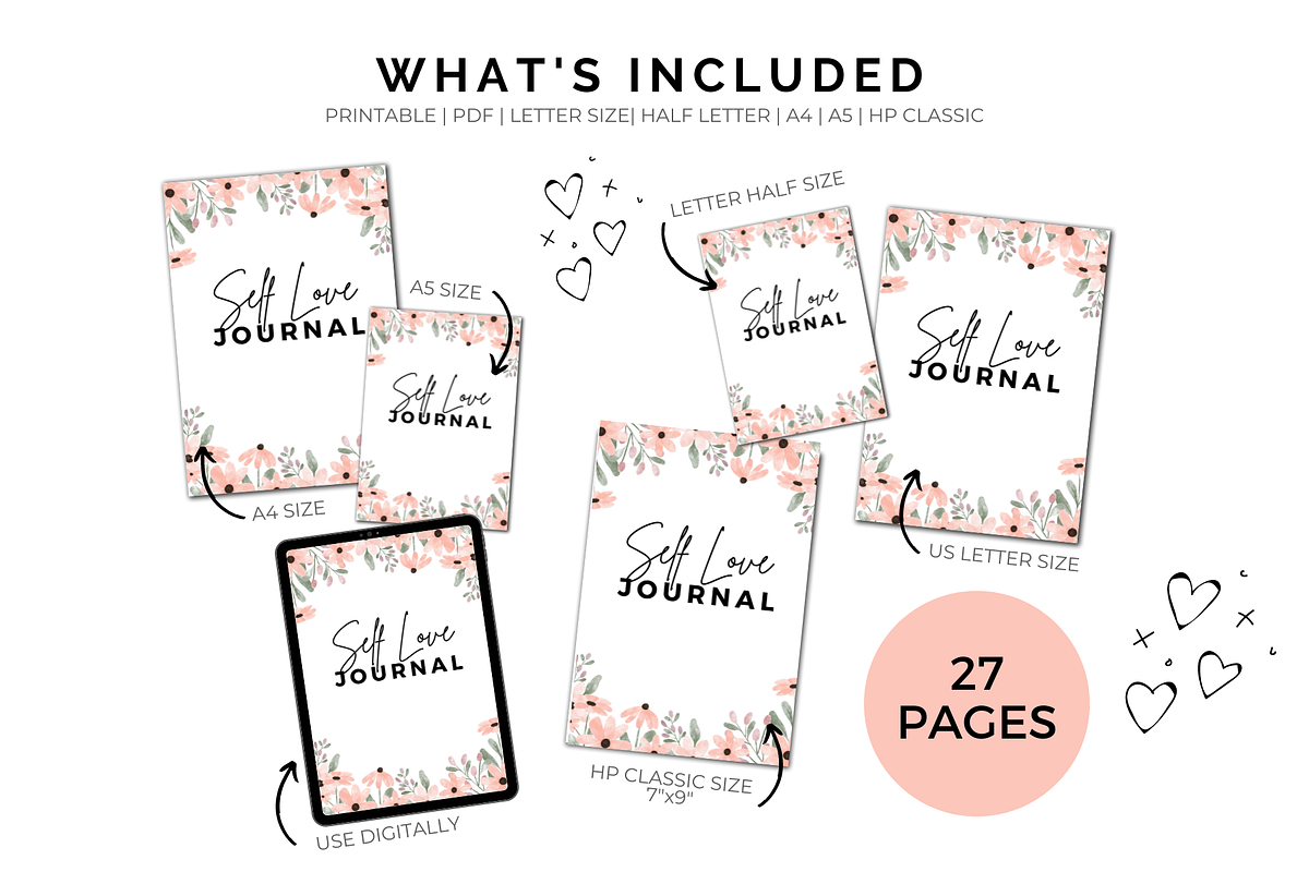 SELF LOVE JOURNAL - PRINTABLE PDF