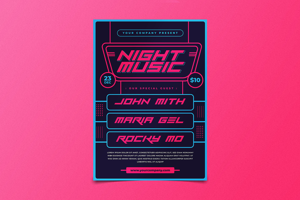 Electro Music Flyer, a Flyer Template by Tokosatsu