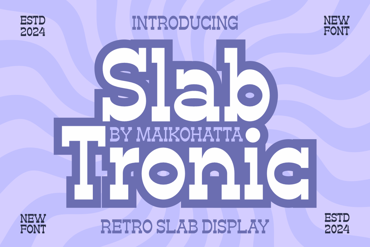 Slab Tronic - Retro Slab Display, a Slab Serif Font by MaikoHatta