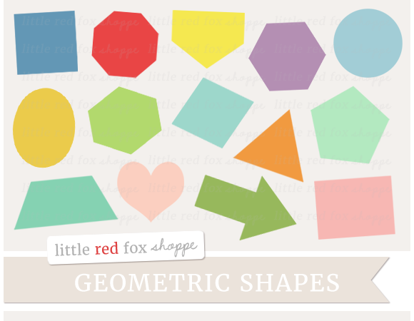 Geometric Shape Clipart, an Illustration by Little Red Fox Shoppe