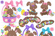 Chocolate Easter Bunny Clipart 1176, an Illustration by AMBillustrations