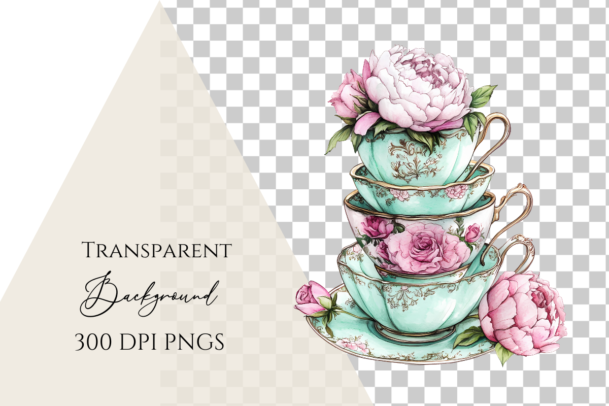 Afternoon Tea, Girls Tea Party, an Object Graphic by Invite to Clipart