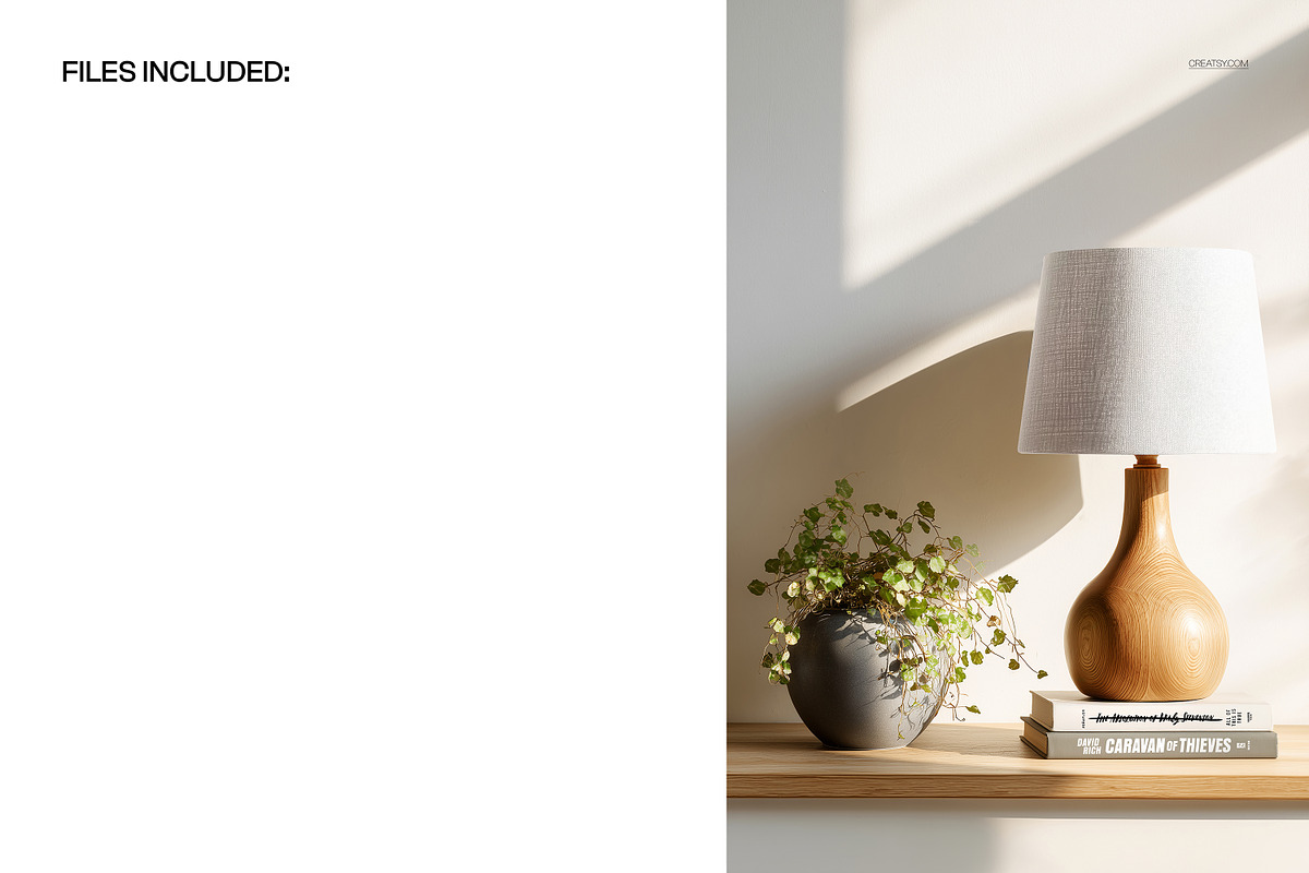 Table Lamp with Shade Mockup, a Household Mockup by creatsy5