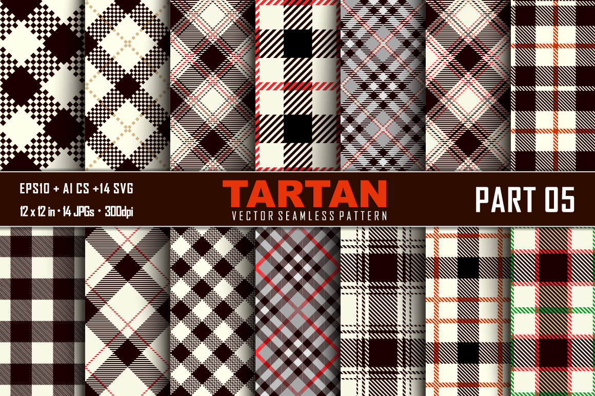 Seamless Tartan Pattern Part -05, a Pattern Graphic by Vectorchoice