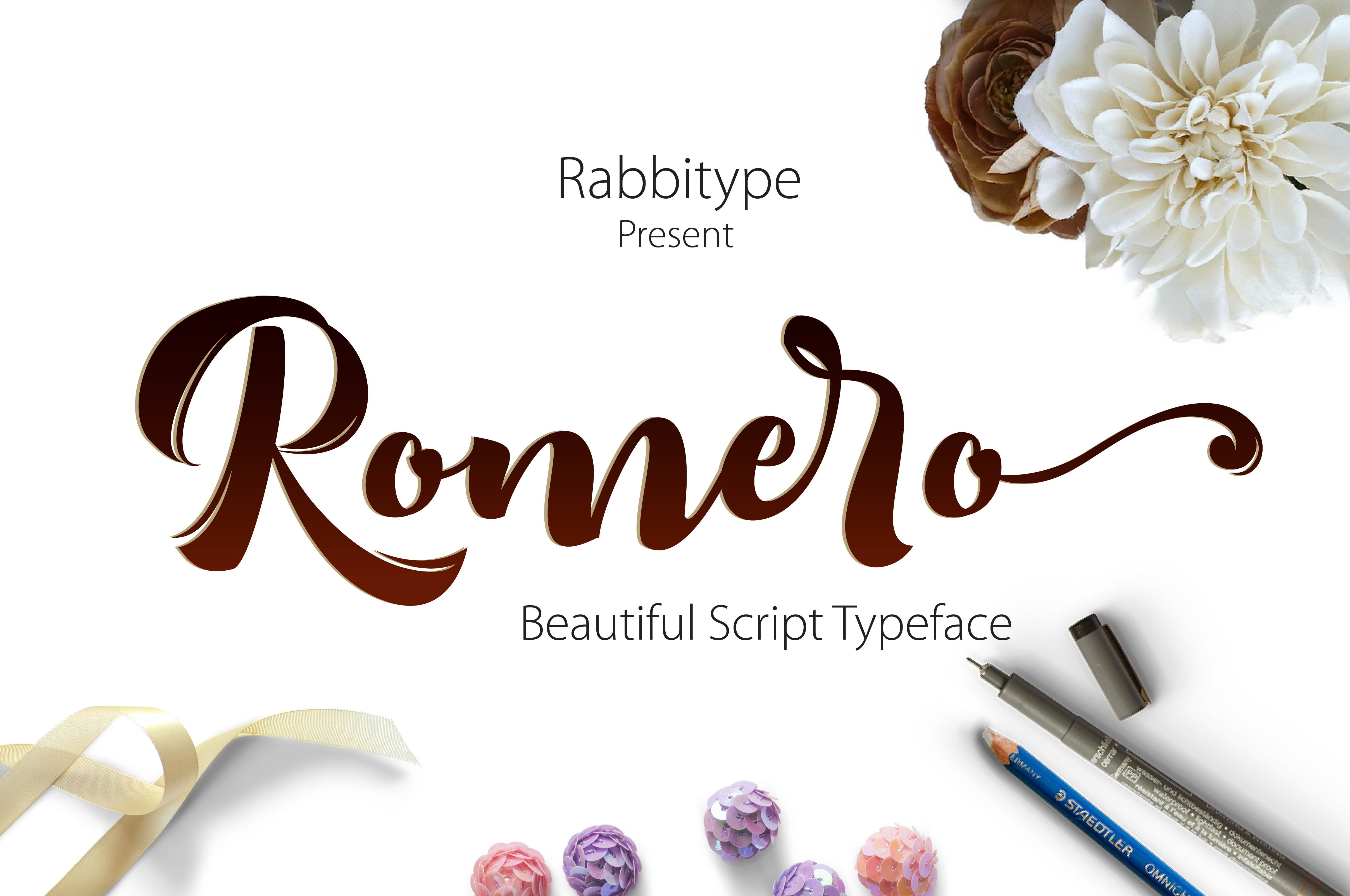 Romero Script, a Script Font by Olexstudio