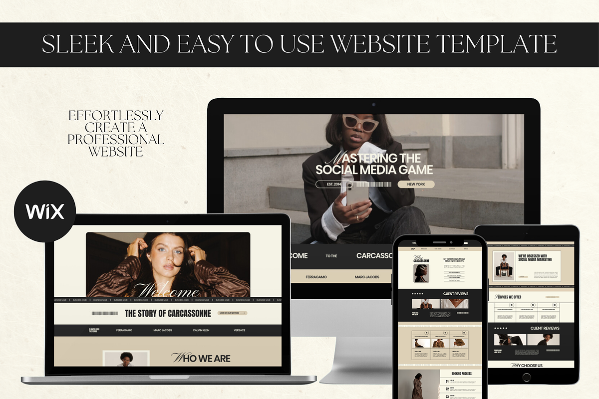 Wix Website Template Small Business, a Wix Template by Branding Babe Co.
