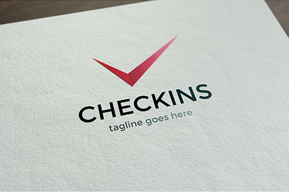 Checkins Logo Template, a Branding & Logo Template by Naistudio