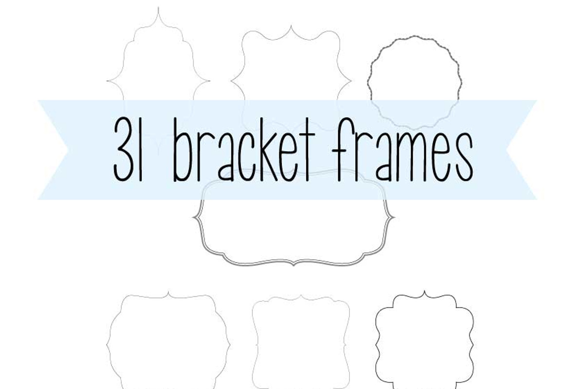 Bracket Frame Bundle // Vector, PNG, an Object Graphic by Pure Sweet Joy