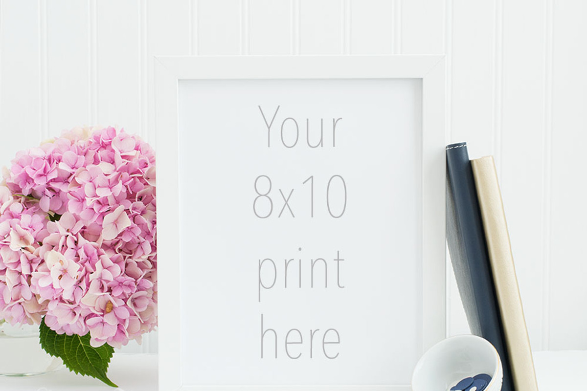 8x10 white frame mockup styled stock, a Print Template by CEPhotography