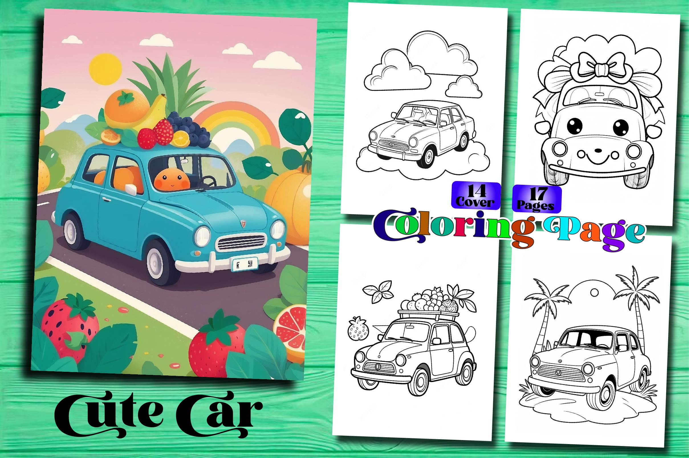 Cute Car Coloring Page Book for kids, an Arts & Entertainment Photo by ...
