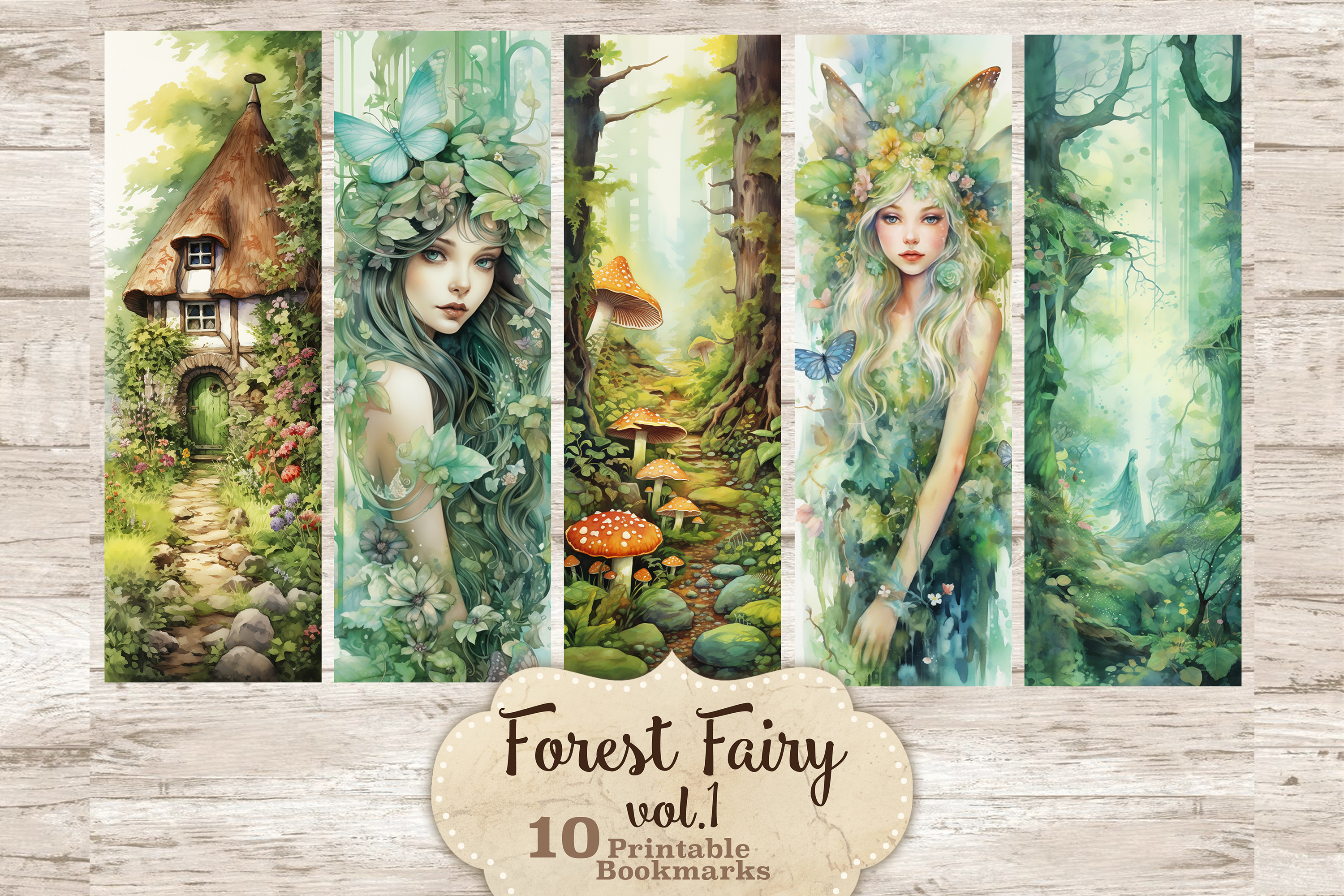 Fairy Bookmarks | Forest Printable | Creative Market