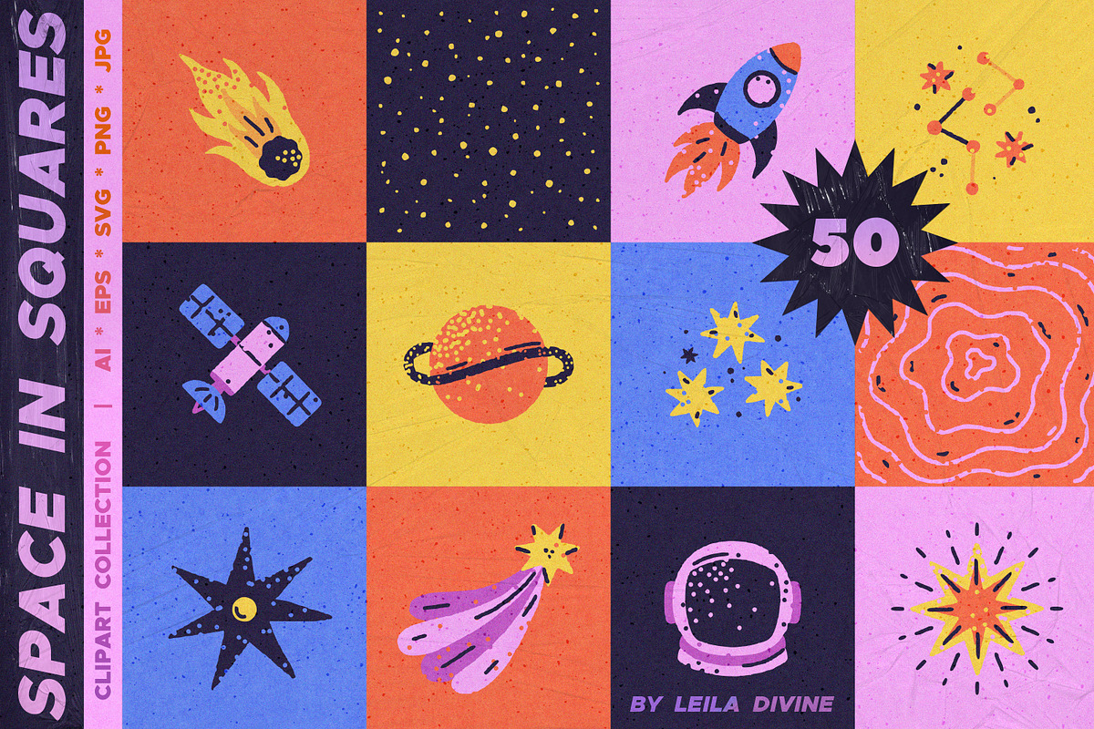 Space in Squares Clipart Collection