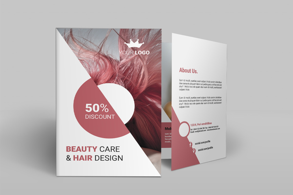 Hair Style Bi-Fold Brochure, a Brochure Template by Creatricks