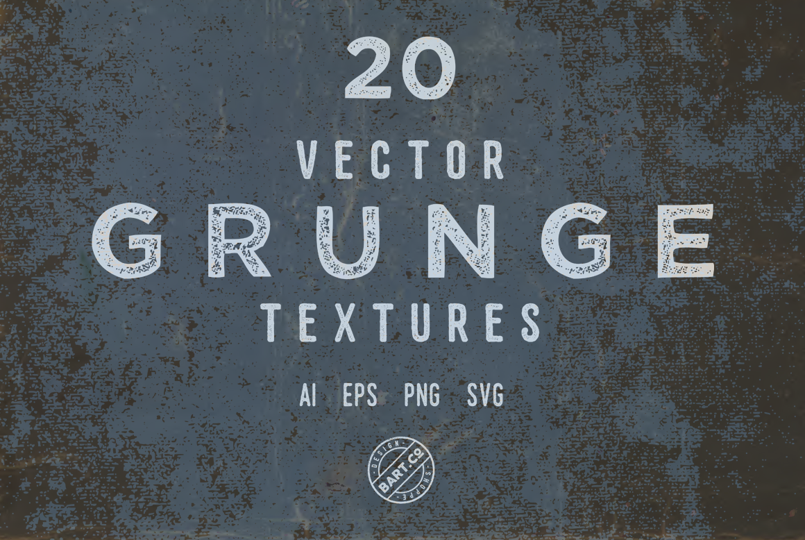 20 Vector Grunge Textures, a Texture Graphic by Bart Wesolek | Creative ...