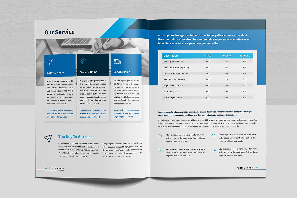 White Paper Template, a Brochure Template by ArtisticLand