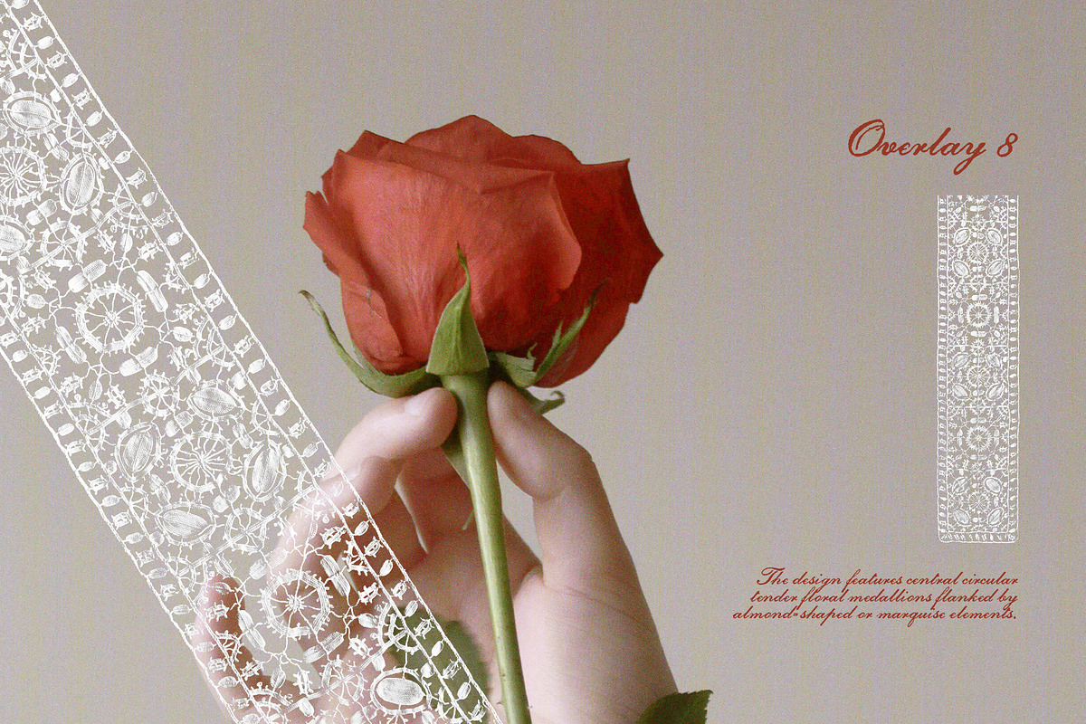 Vintage Lace Pieces Overlays, a Texture Graphic by Kaleriia